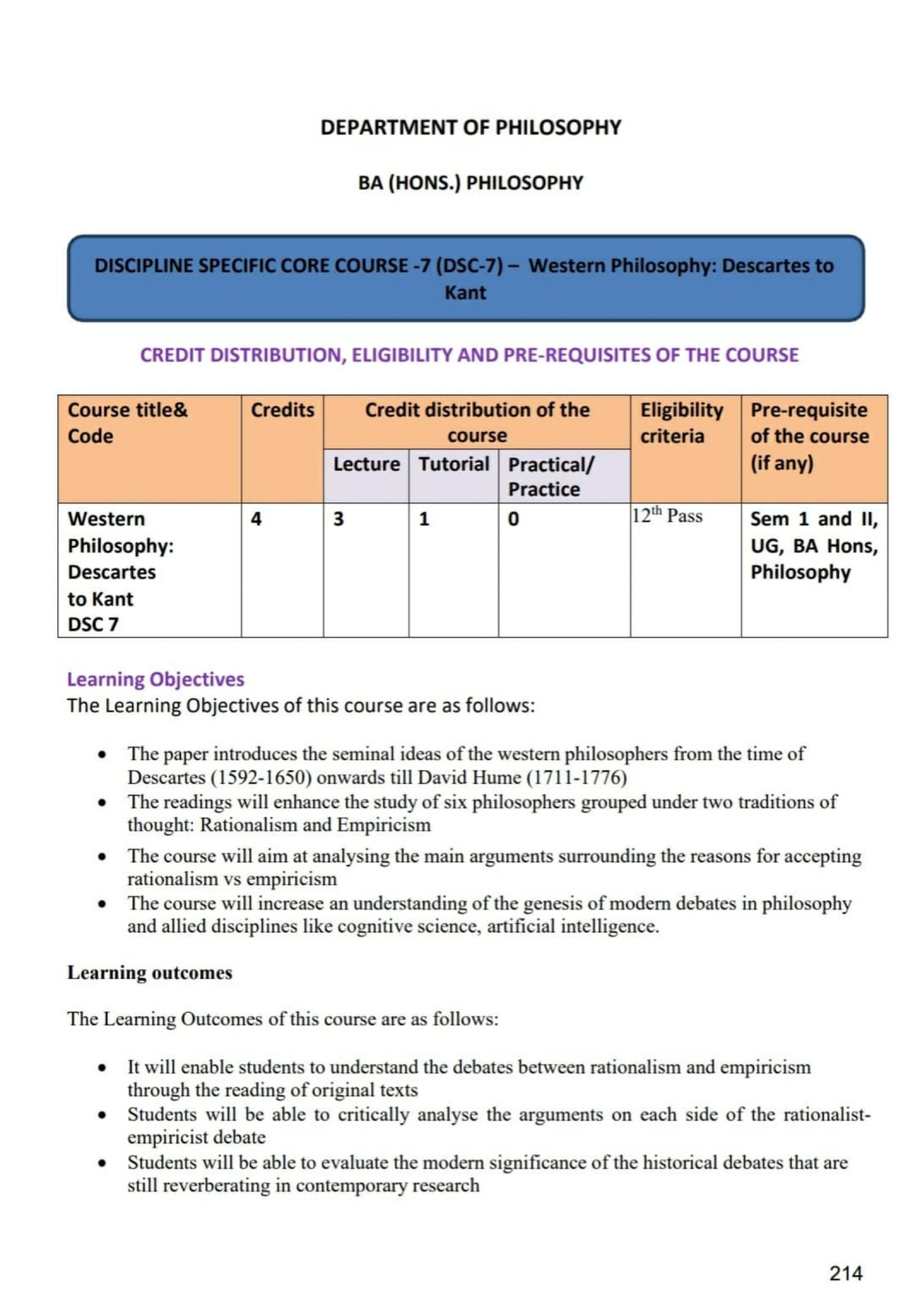 Philosophy Sem-3 syllabus-1 - Philosophy Honours - Studocu