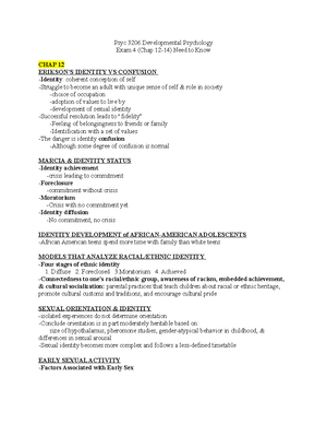 Developmental psychology notes - Developmental psychology Notes Chapter ...