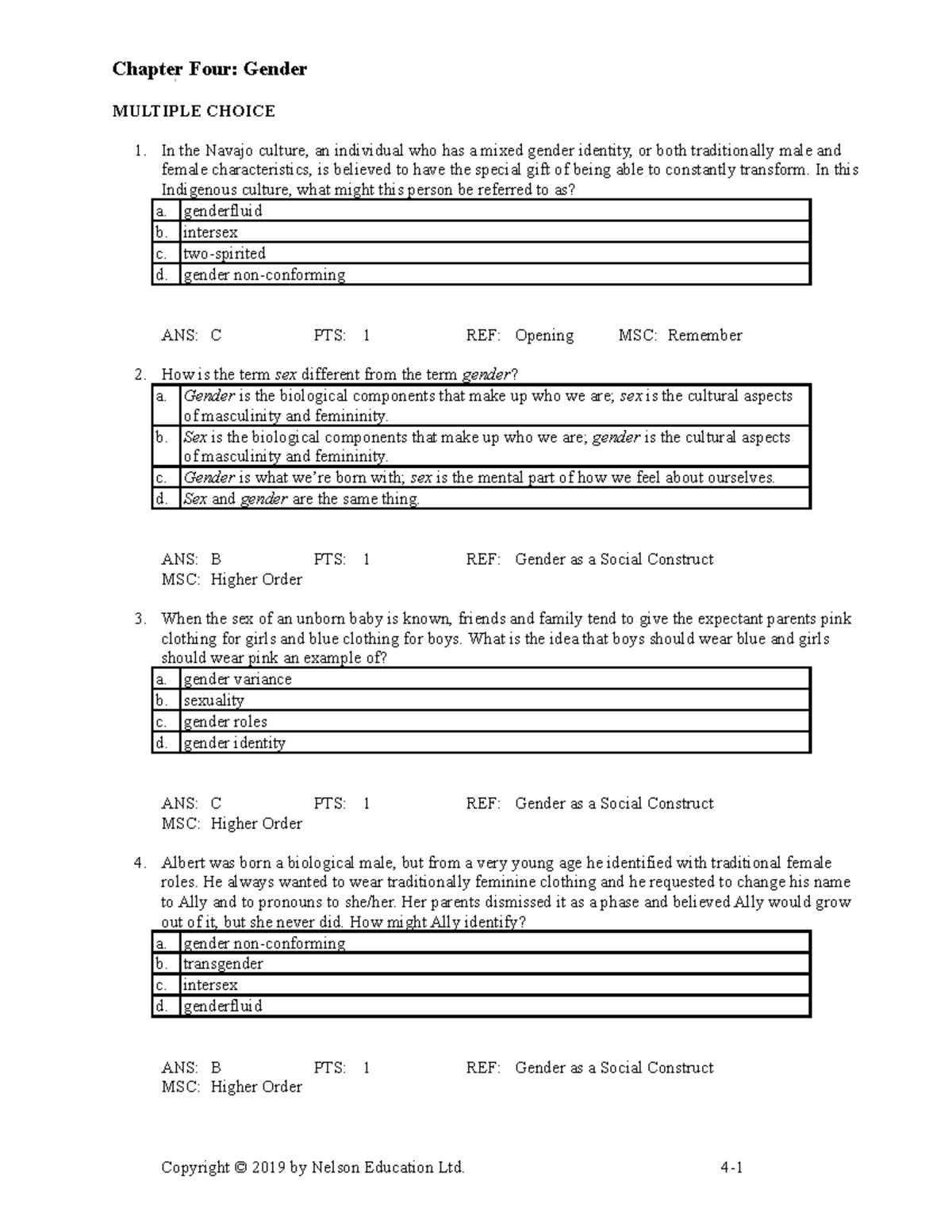 Chapter 4 Practice Notes - Walk a Mile 2E Anzovino - Chapter Four ...