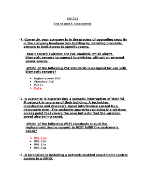 CIS 312 - Wk7 - end of wk. 7 assessment - CIS 312 End Of Unit 7 ...
