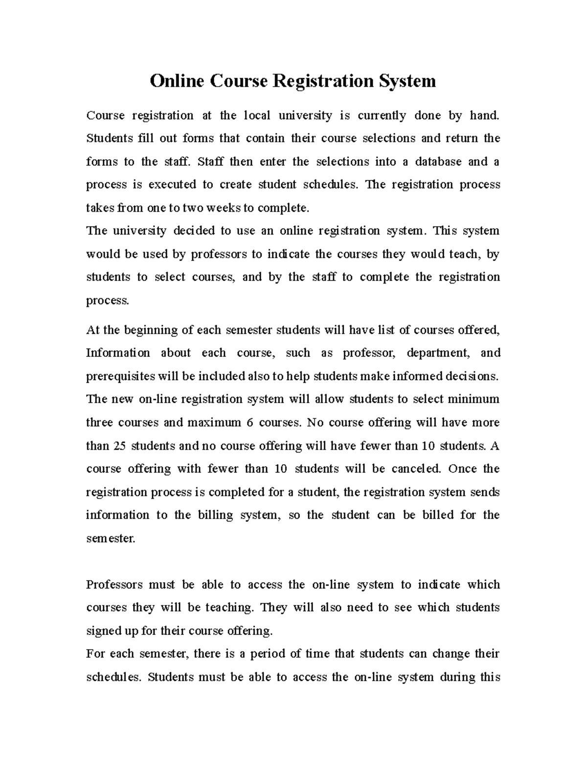 Course Registration System - Online Course Registration System Course ...