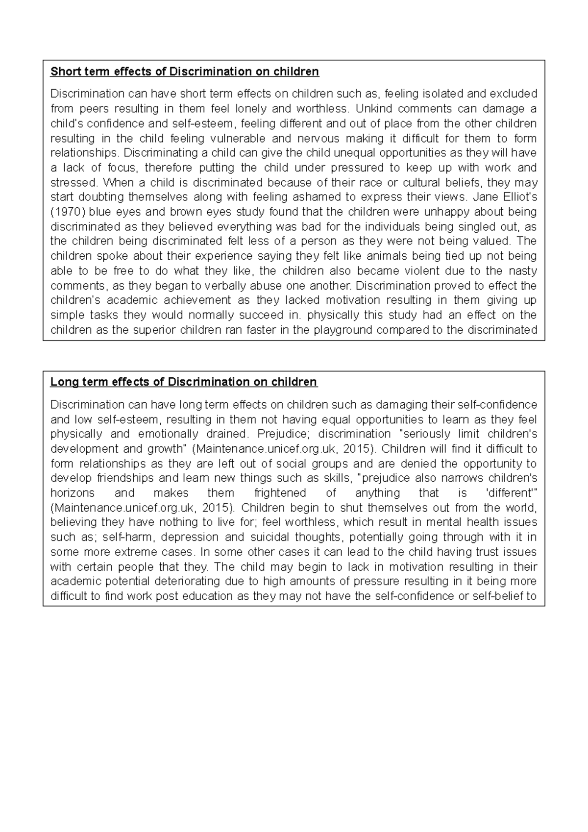 Race Cultural Gender Socialclass - Short term effects of Discrimination ...