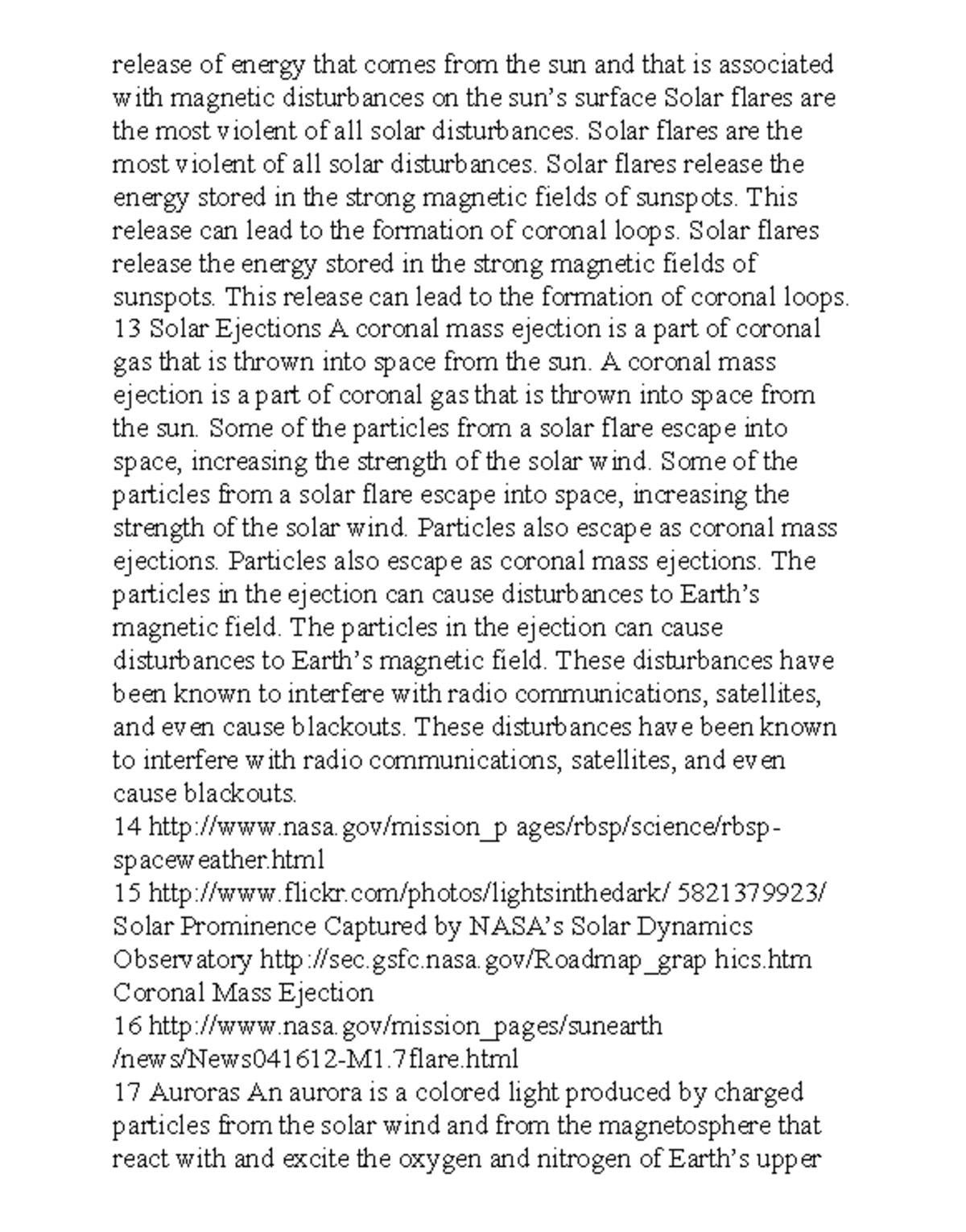 Sun p3 Notes 4 - 2022 - release of energy that comes from the sun and ...