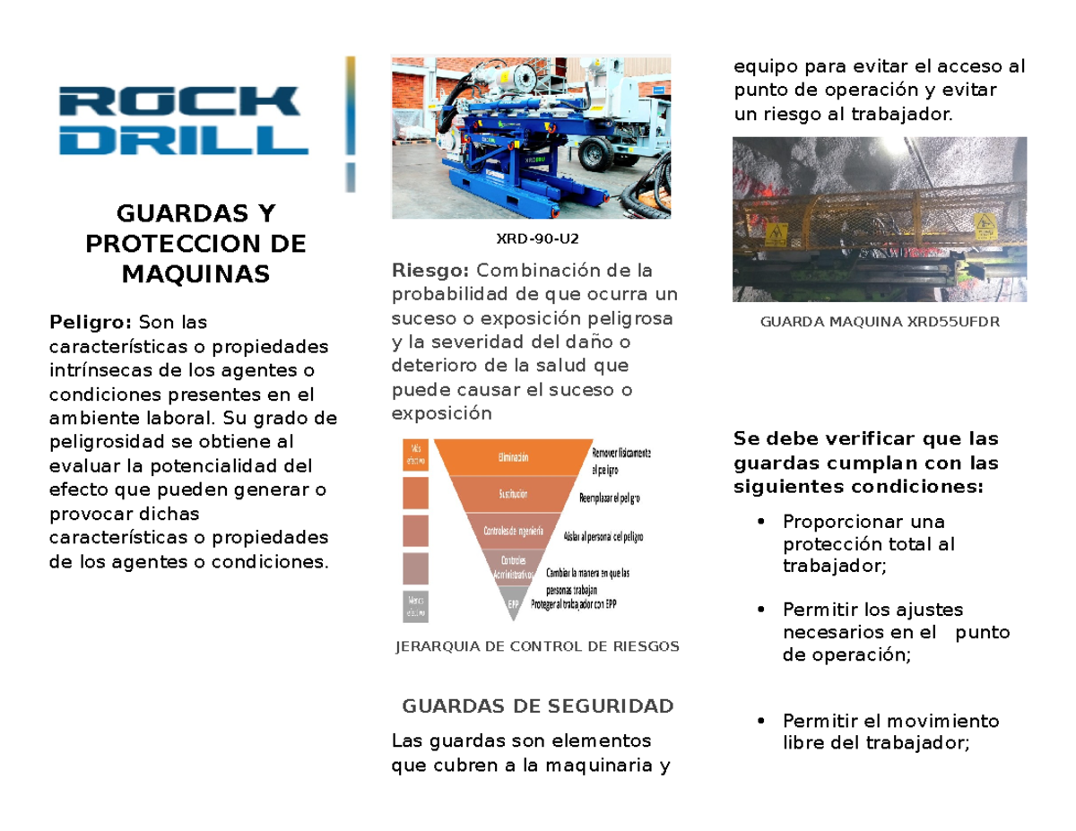 Triptico Protección DE Maquinas - GUARDAS Y PROTECCION DE MAQUINAS ...
