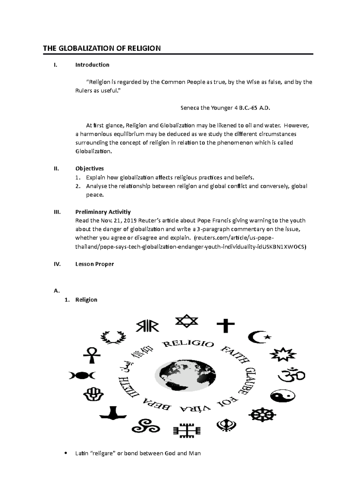 THE Globalization OF Religion - THE GLOBALIZATION OF RELIGION I ...