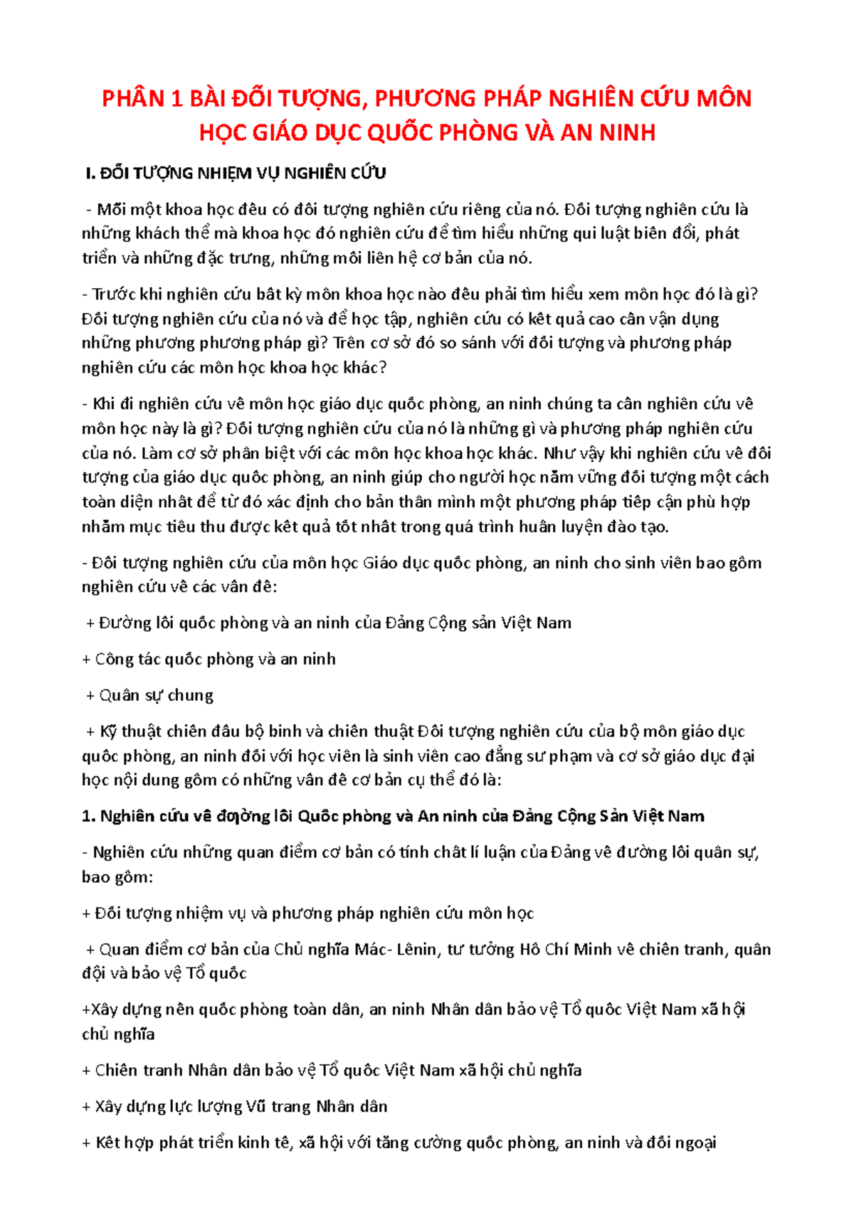 GDQP - it's important - PHẦẦN 1 BÀI ĐỐỐI T NG, PH NG PHÁP NGHIÊN C U MỐNƯỢ ƯƠ Ứ H C GIÁO D C ...