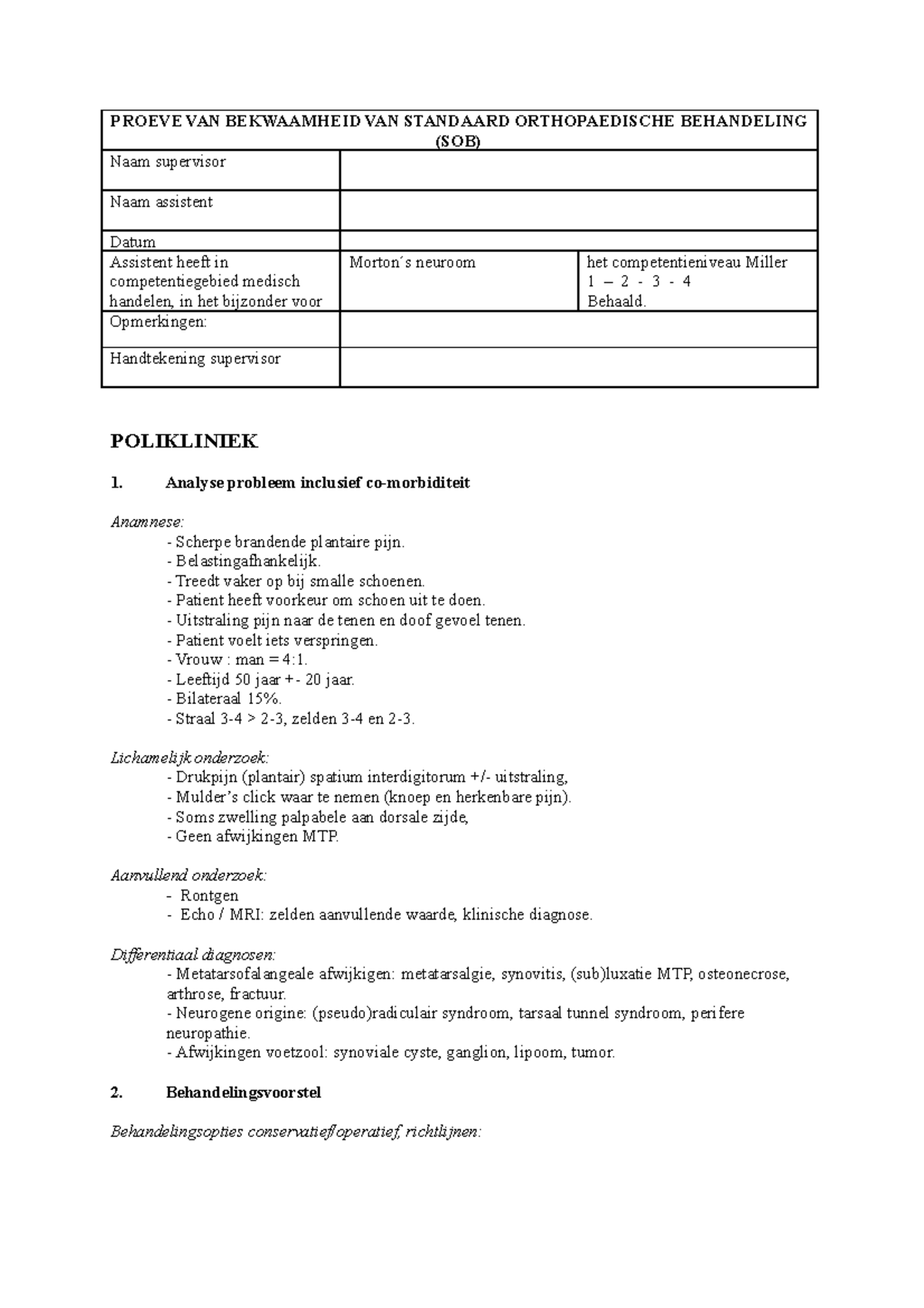 OSB Morton's Neuroom - PROEVE VAN BEKWAAMHEID VAN STANDAARD ...
