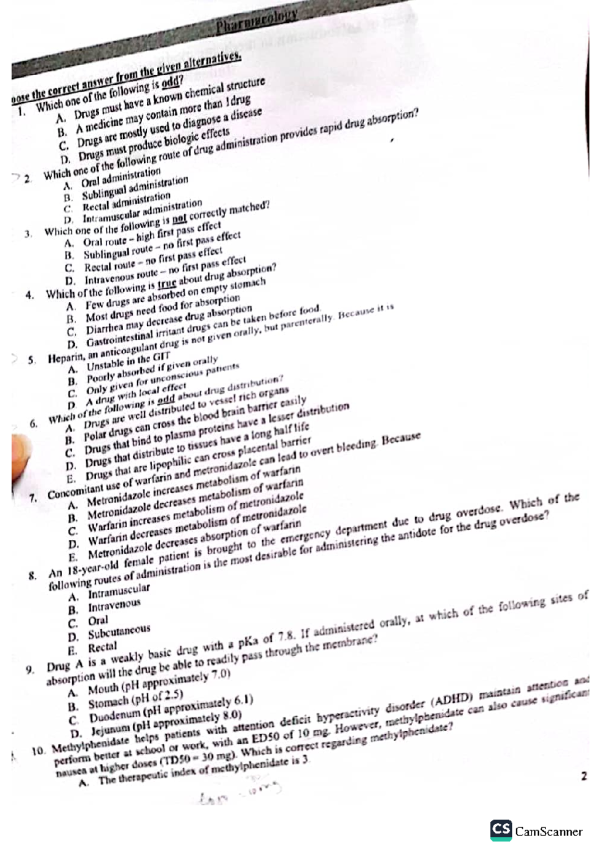 Pharma 1 - Medicine - Studocu