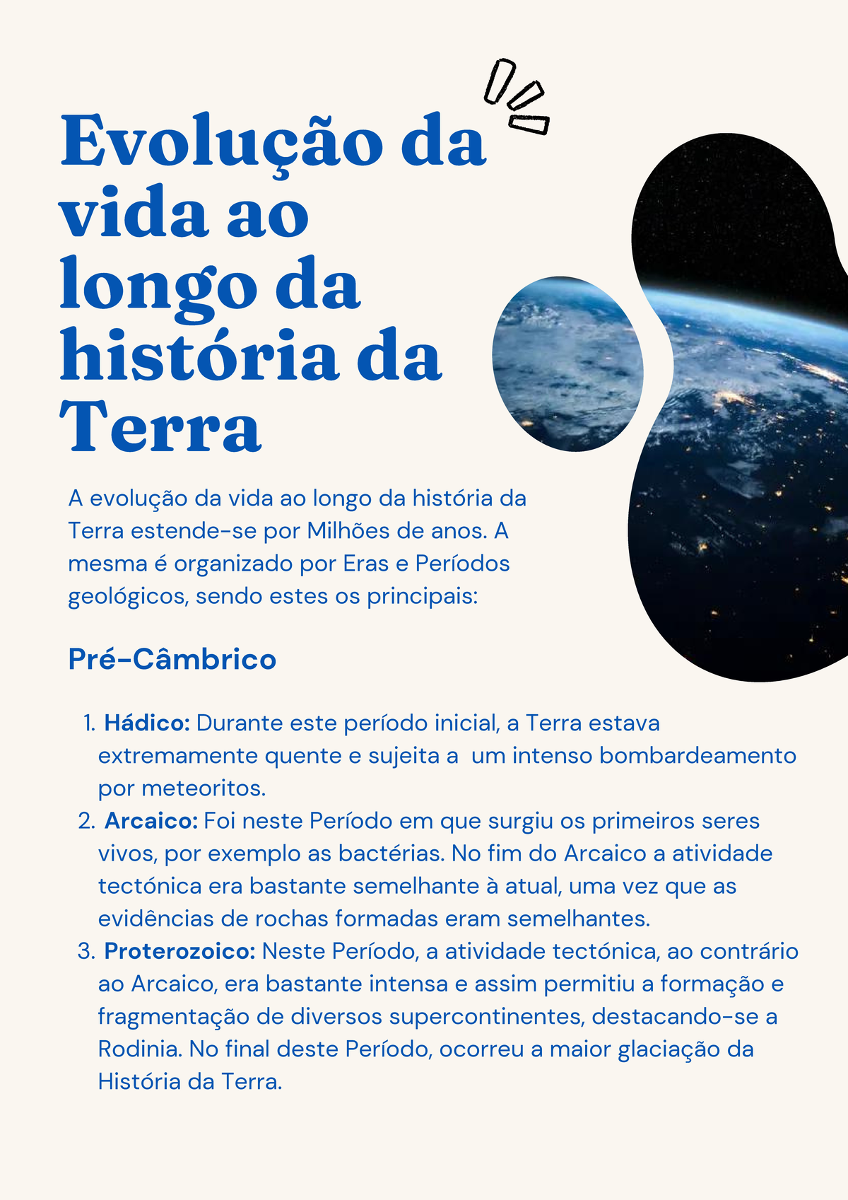 História da Terra-geo - Resumo sobre a Origem da Terra, descrito em ...