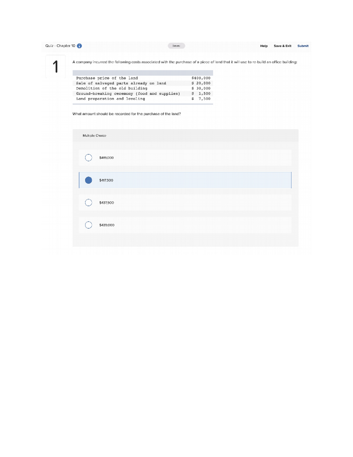 Ch. 10 connect questions and answers - ACCT 2101 - Studocu