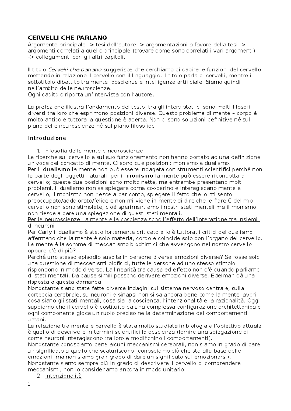 Cervelli che parlano - discussione filosofica sulla moralità dell ...