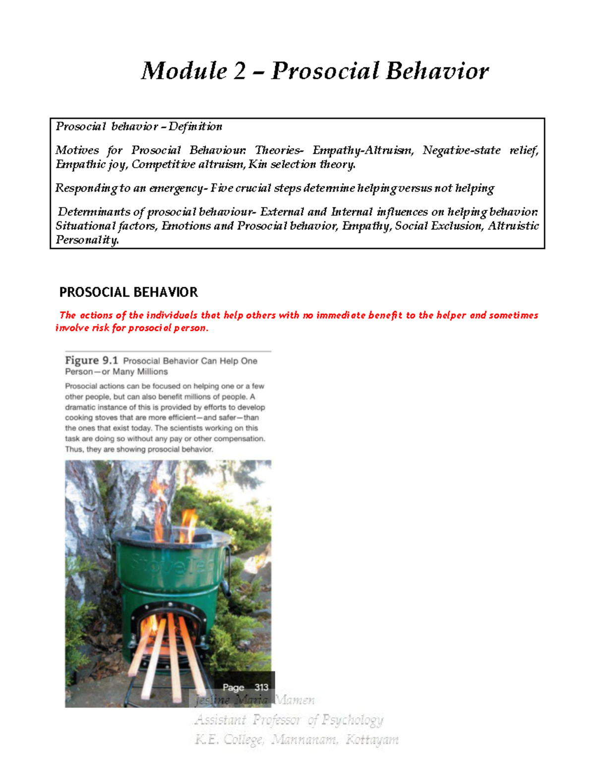 Module 2 Prosocial Behavior - Module 2 – Prosocial Behavior Prosocial ...