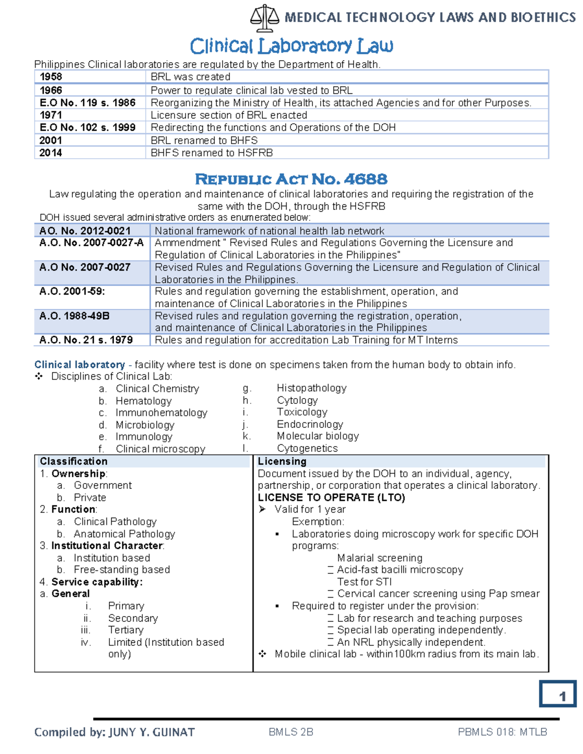 MT LAWS Transes ver2 midfinal - 1 g. Histopathology h. Cytology i ...