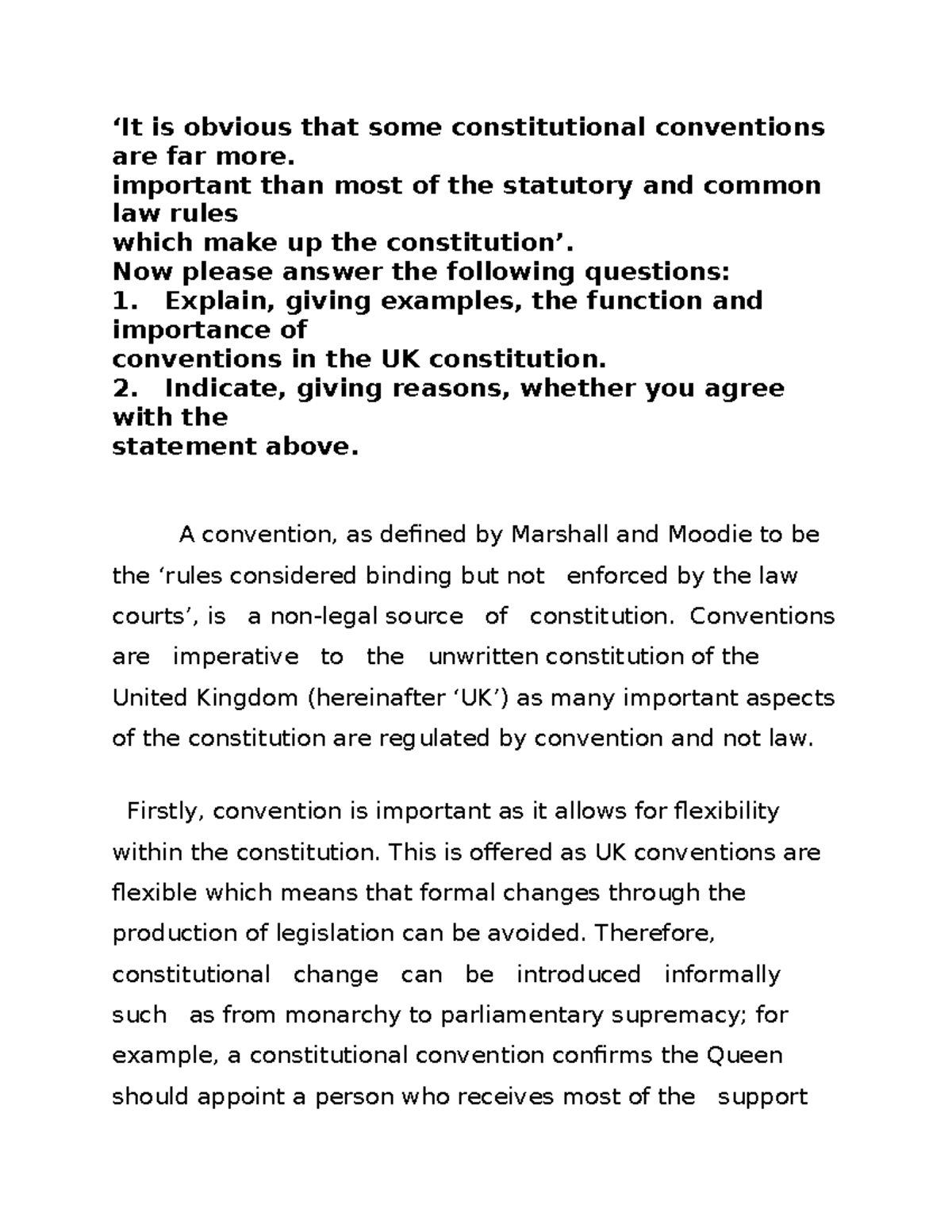 Constitution convention 3 - ‘It is obvious that some constitutional ...
