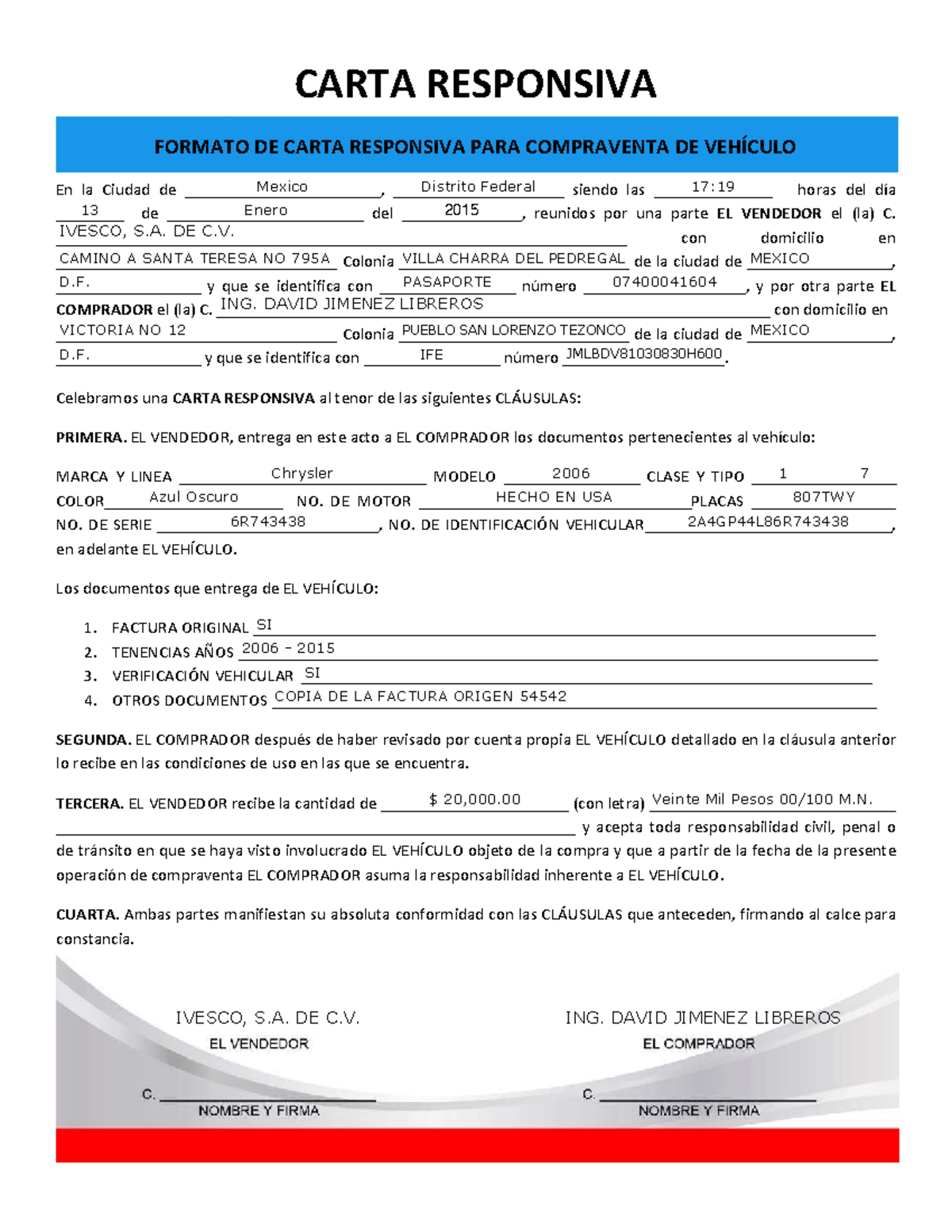 Carta Responsiva Formato DE Carta Respon - CARTA RESPONSIVA FORMATO DE ...