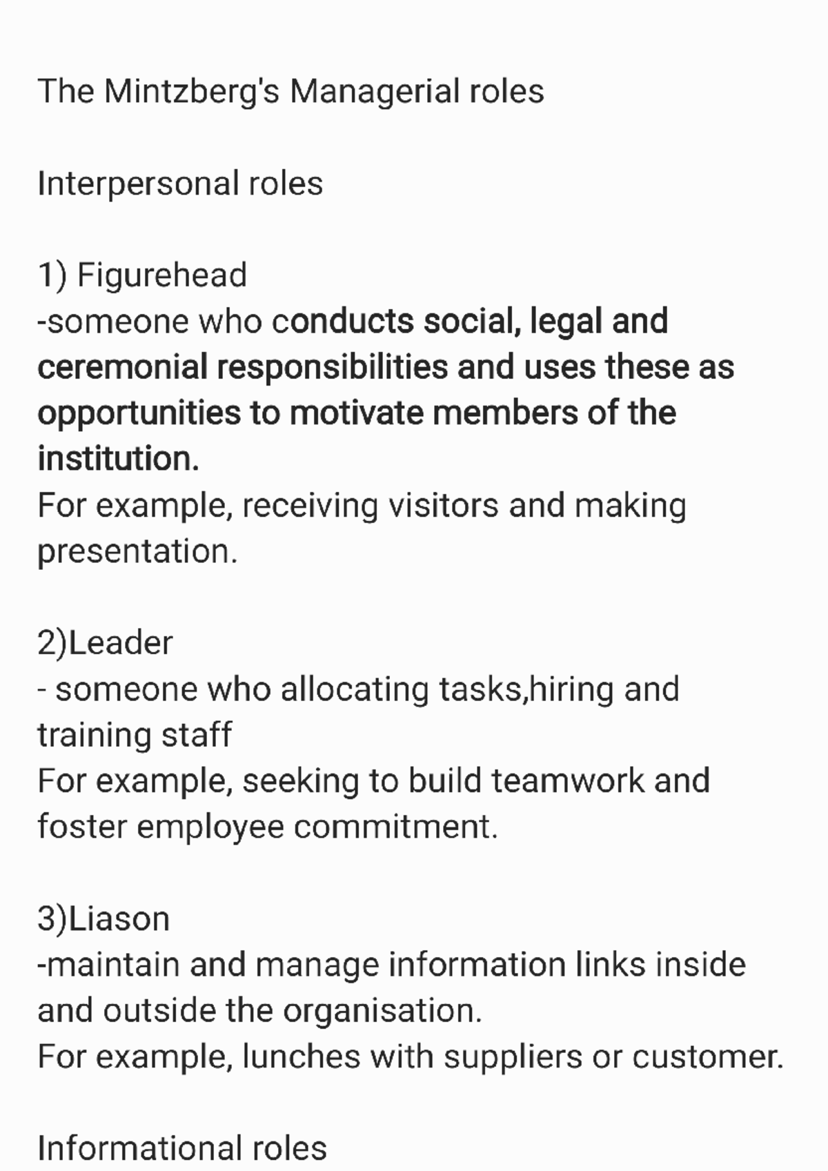 MGT162G6 - Assignment - The Managerial roles Interpersonal roles 1 ...