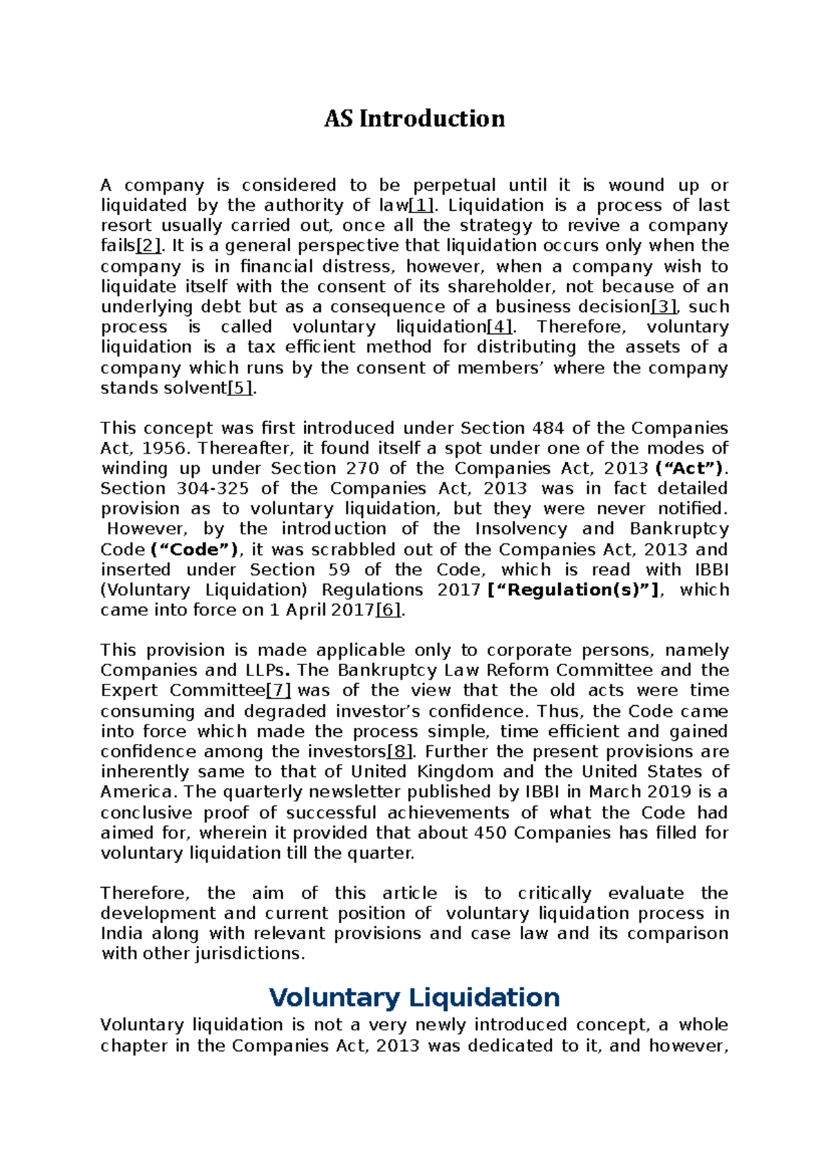 IBC Draft - AS Introduction A company is considered to be perpetual ...