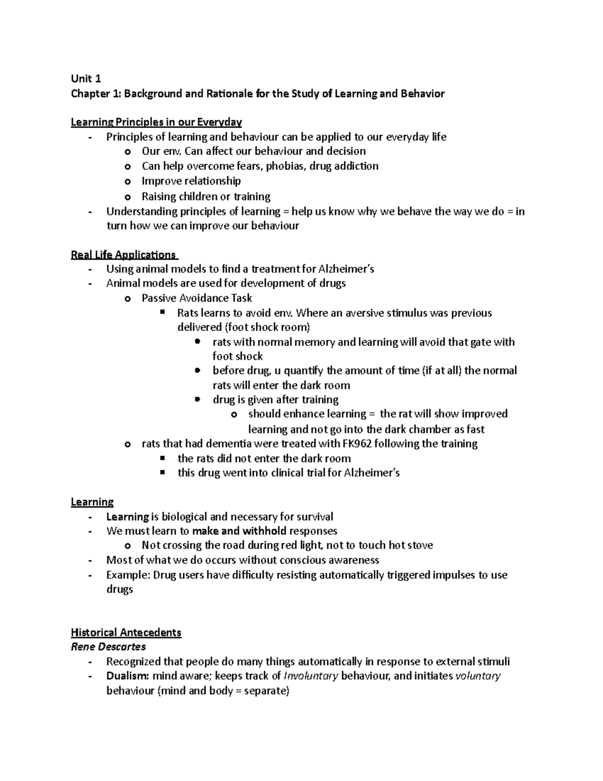 Unit 1 - Lecture notes 1-3 - Unit 1 Chapter 1: Background and Rationale ...
