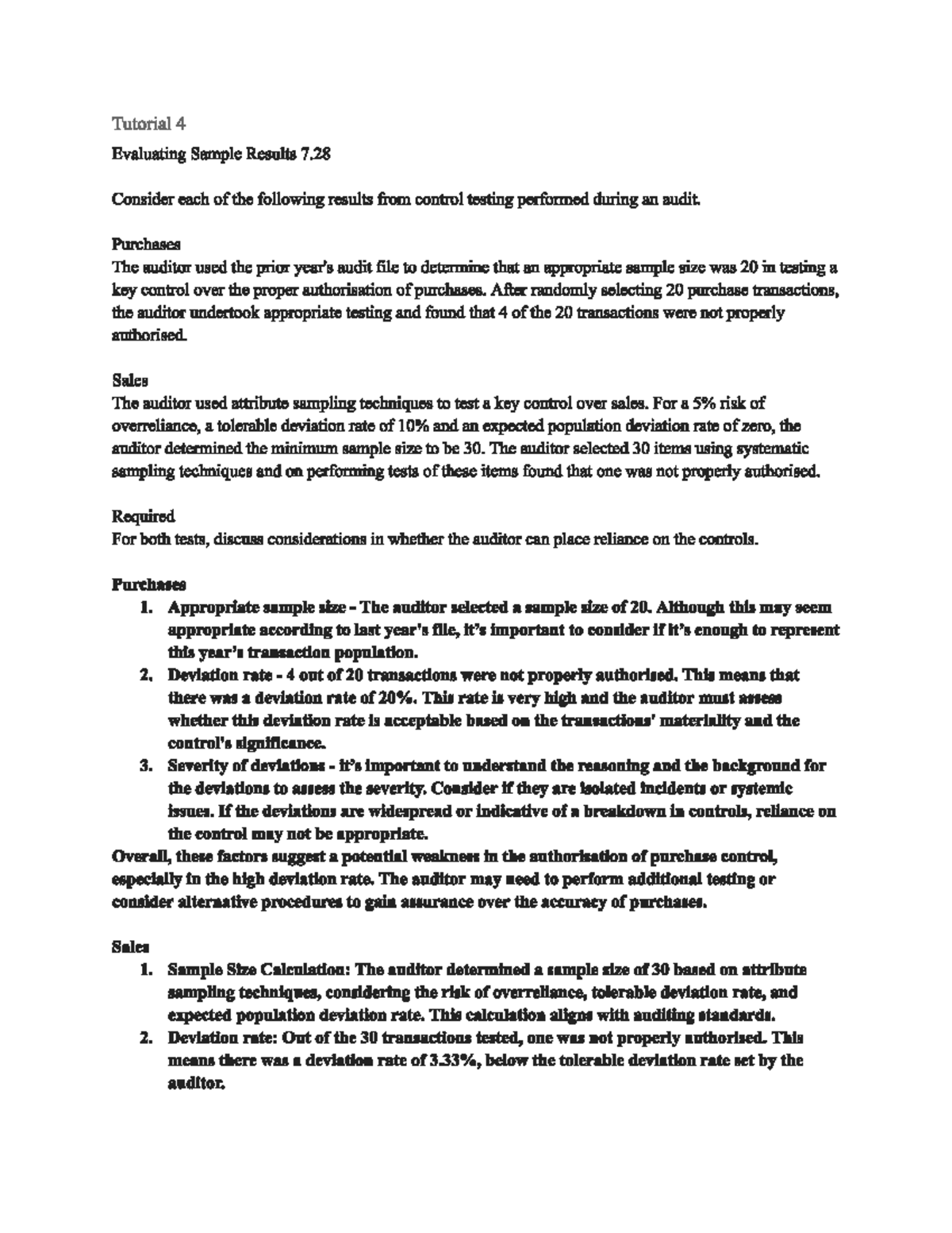 Tutorial 4 2024 S1 - Auditing - Studocu