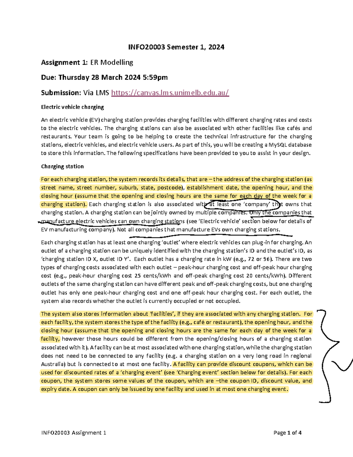 INFO2000 3 2024S1 A1 EV - INFO20003 Semester 1, 2024 Assignment 1: ER ...