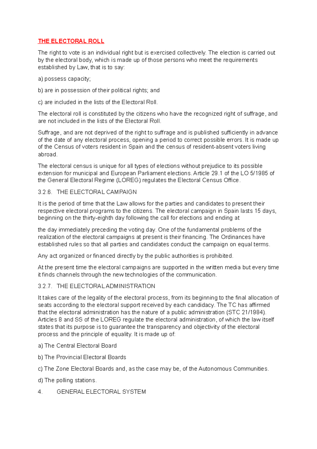 THE Electoral ROLL 10 - Lectures notes Constitutional Law - THE ...