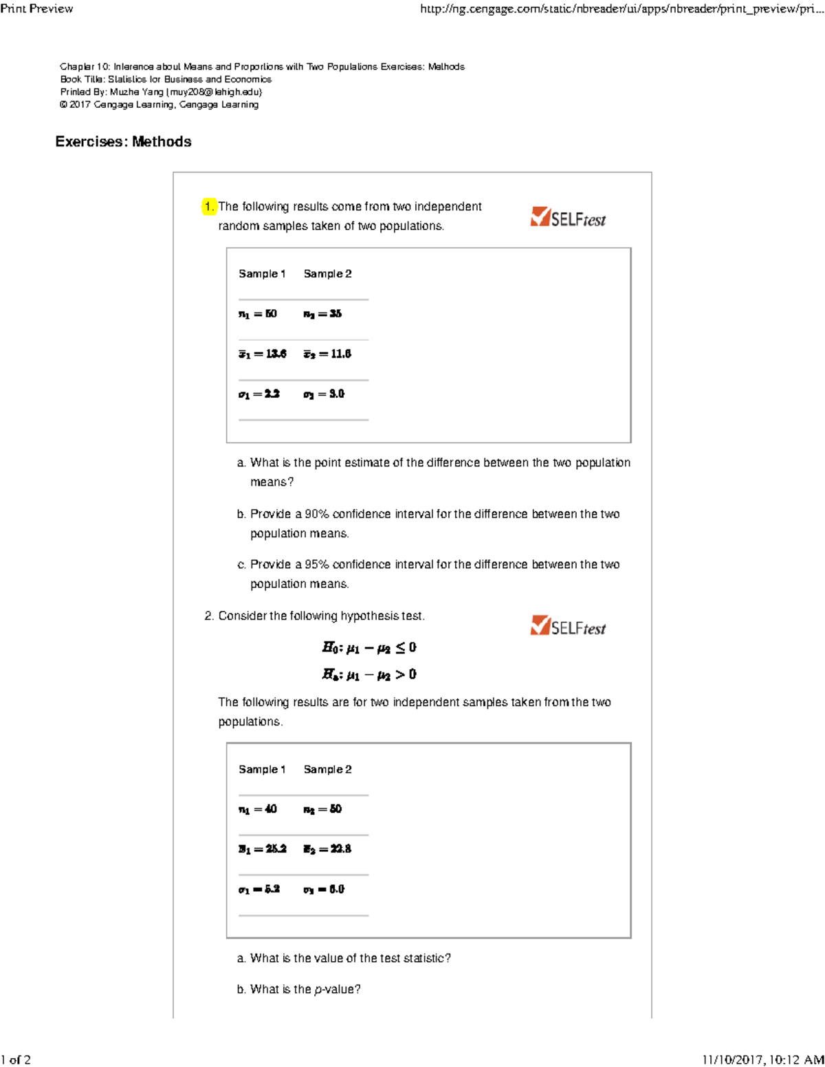 Ps9 Questions Problem Set 9 Chapter 10 Inference About Means And ps9-questions-problem-set-9-chapter-10-inference-about-means-and