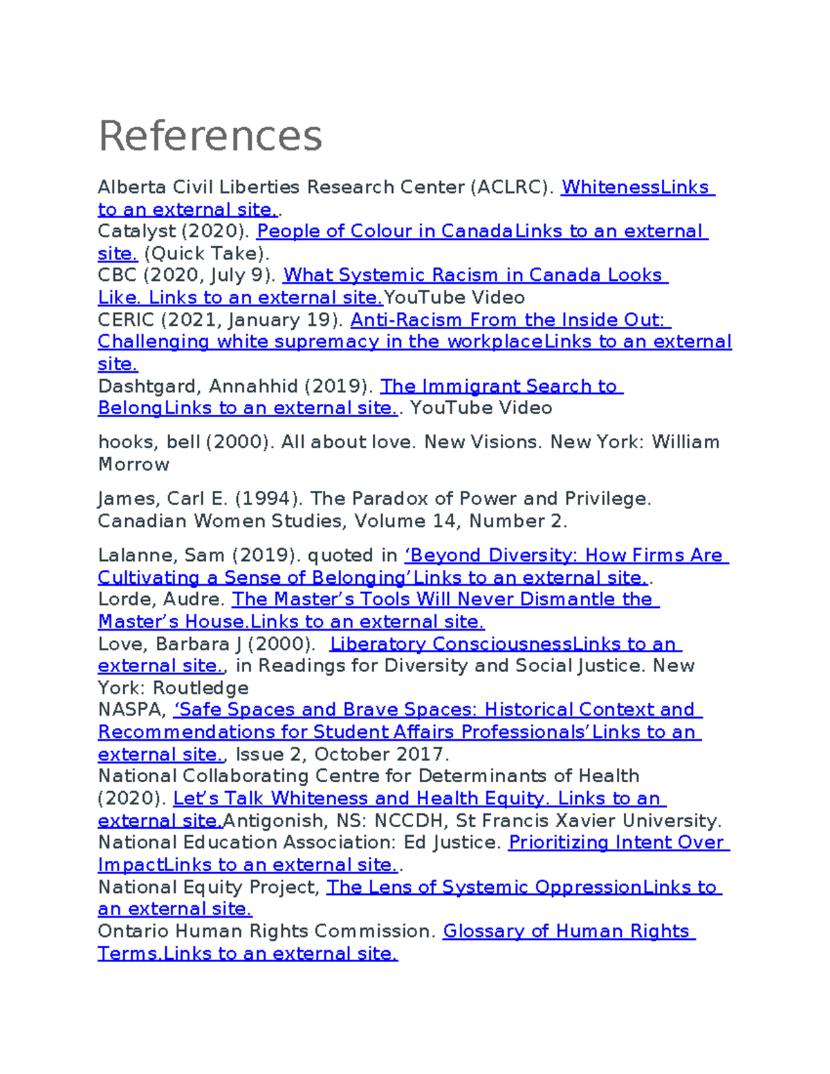 Addressing Power, Privilege and Systems - References Alberta Civil ...