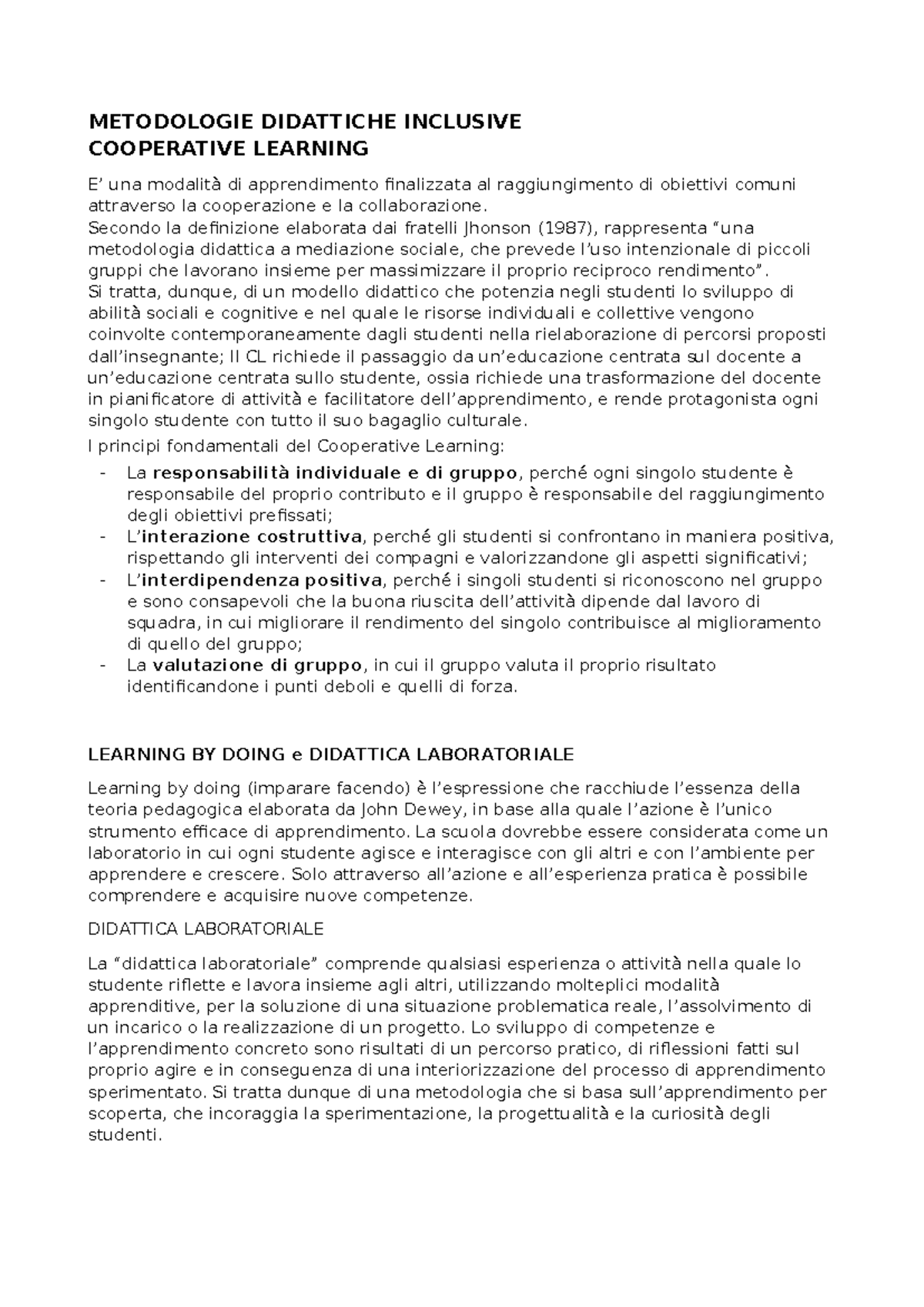 Metodologie Didattiche Inclusive - METODOLOGIE DIDATTICHE INCLUSIVE ...