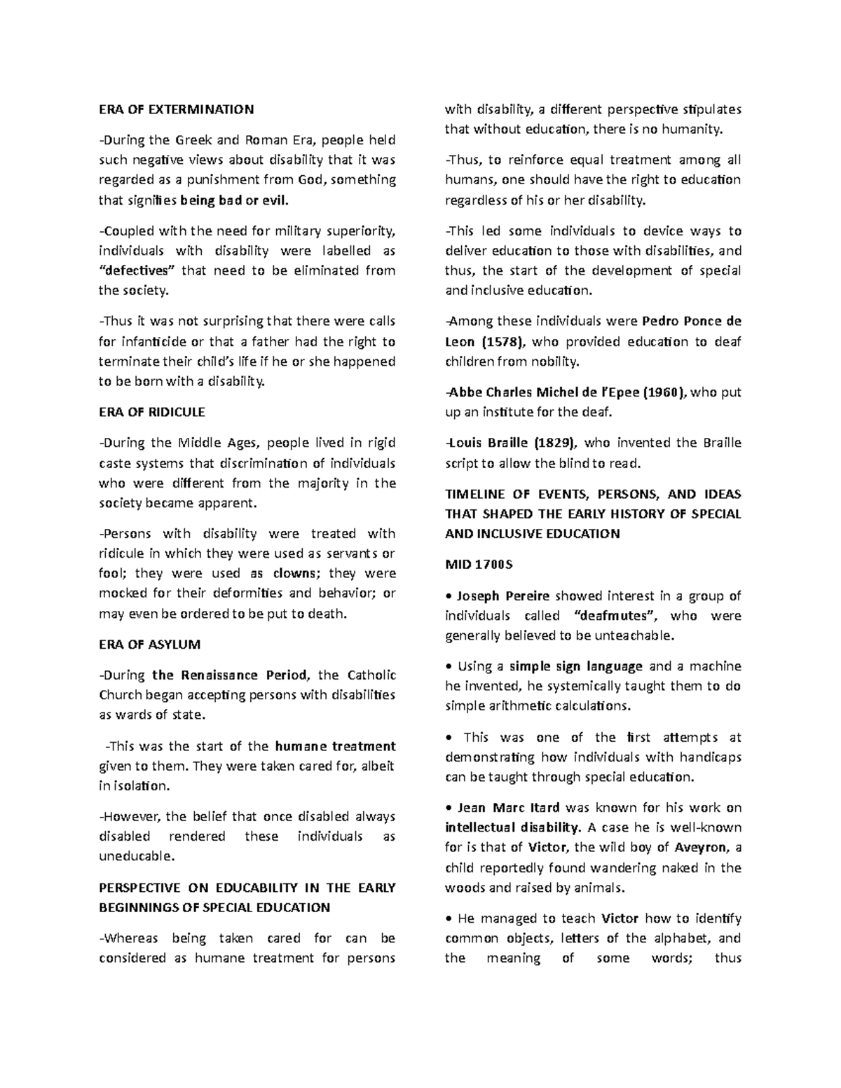 Reviewerdaw - notes - ERA OF EXTERMINATION -During the Greek and Roman ...