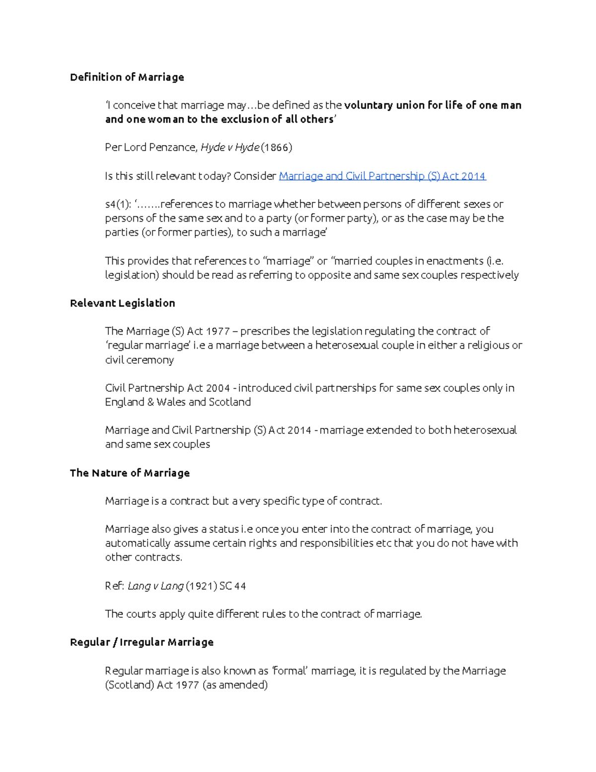 The Consitution of Marriage - Definition of Marriage ‘I conceive that ...