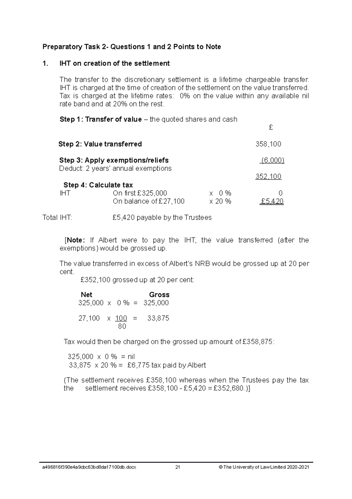 2021 priv u05 ce02 prep task02 Qs 1 2 points to note - Preparatory Task ...