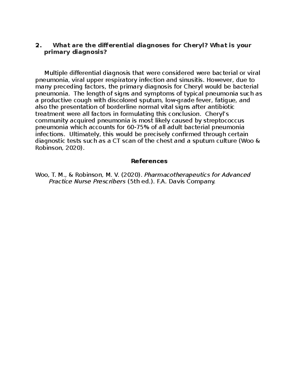 611 Module 6 Case Study - coursework - What are the differential ...