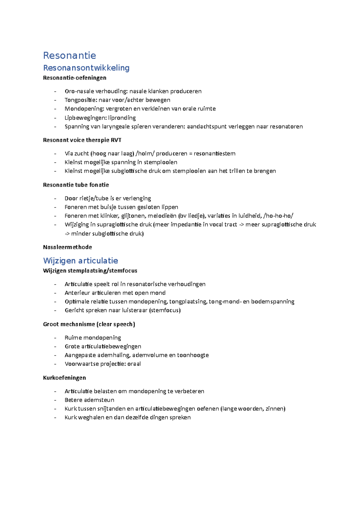 Resonantie - Phonopraxis - Resonantie Resonansontwikkeling Resonantie ...