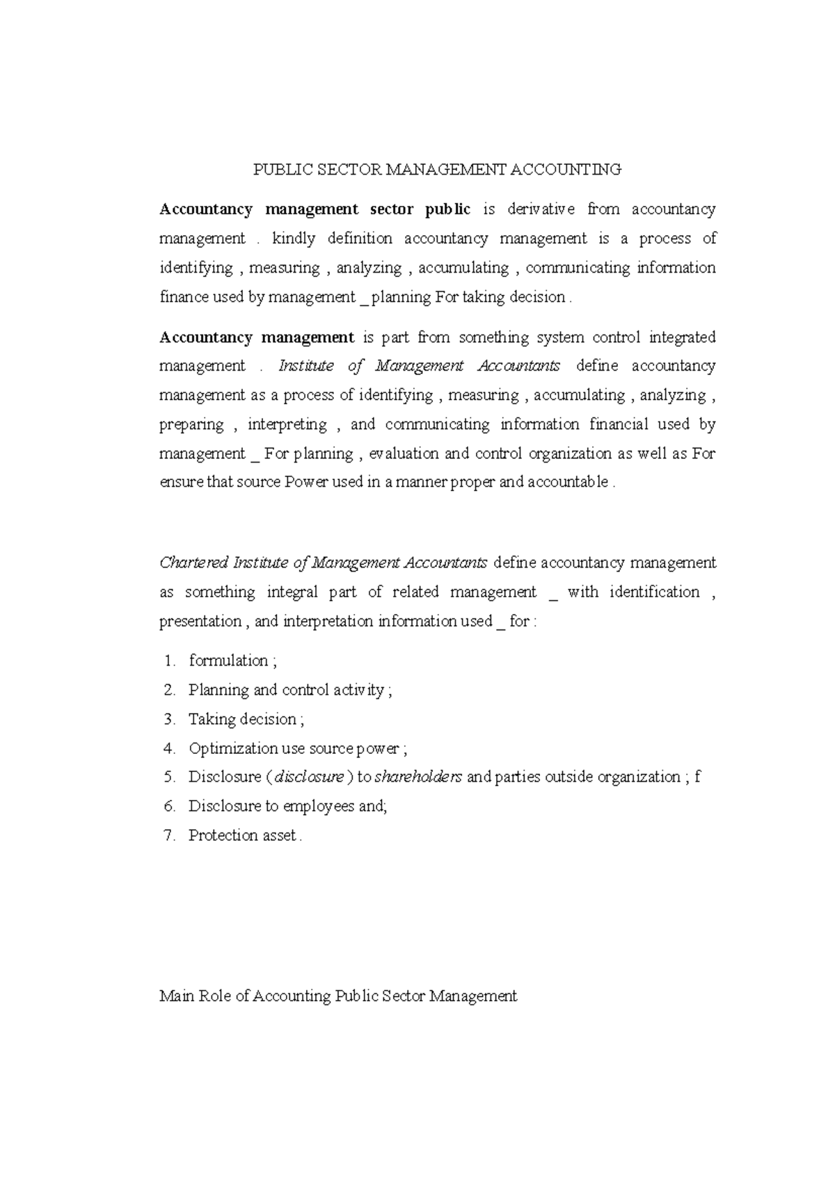 Public Sector Management Accounting - PUBLIC SECTOR MANAGEMENT ...