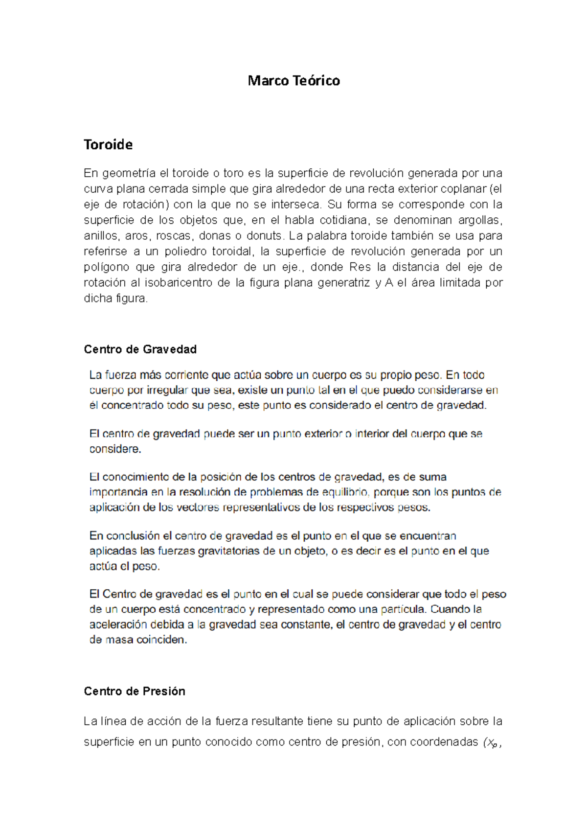 Practica 6luidos - about lab - Marco Teórico Toroide En geometría el ...
