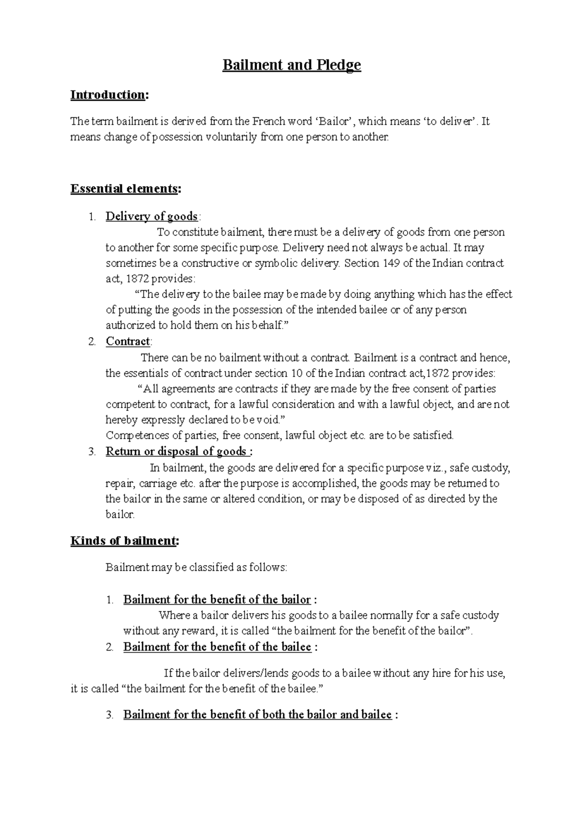 Law of contract - introduction, essential elements, and kinds of ...