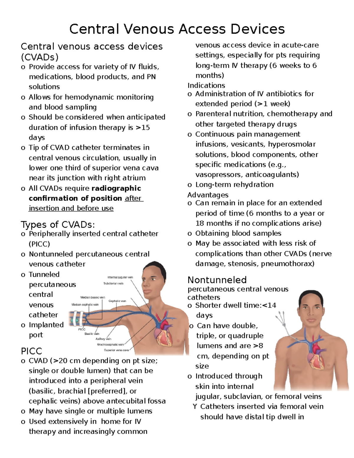 CVAD - Central venous access devices - Central Venous Access Devices ...