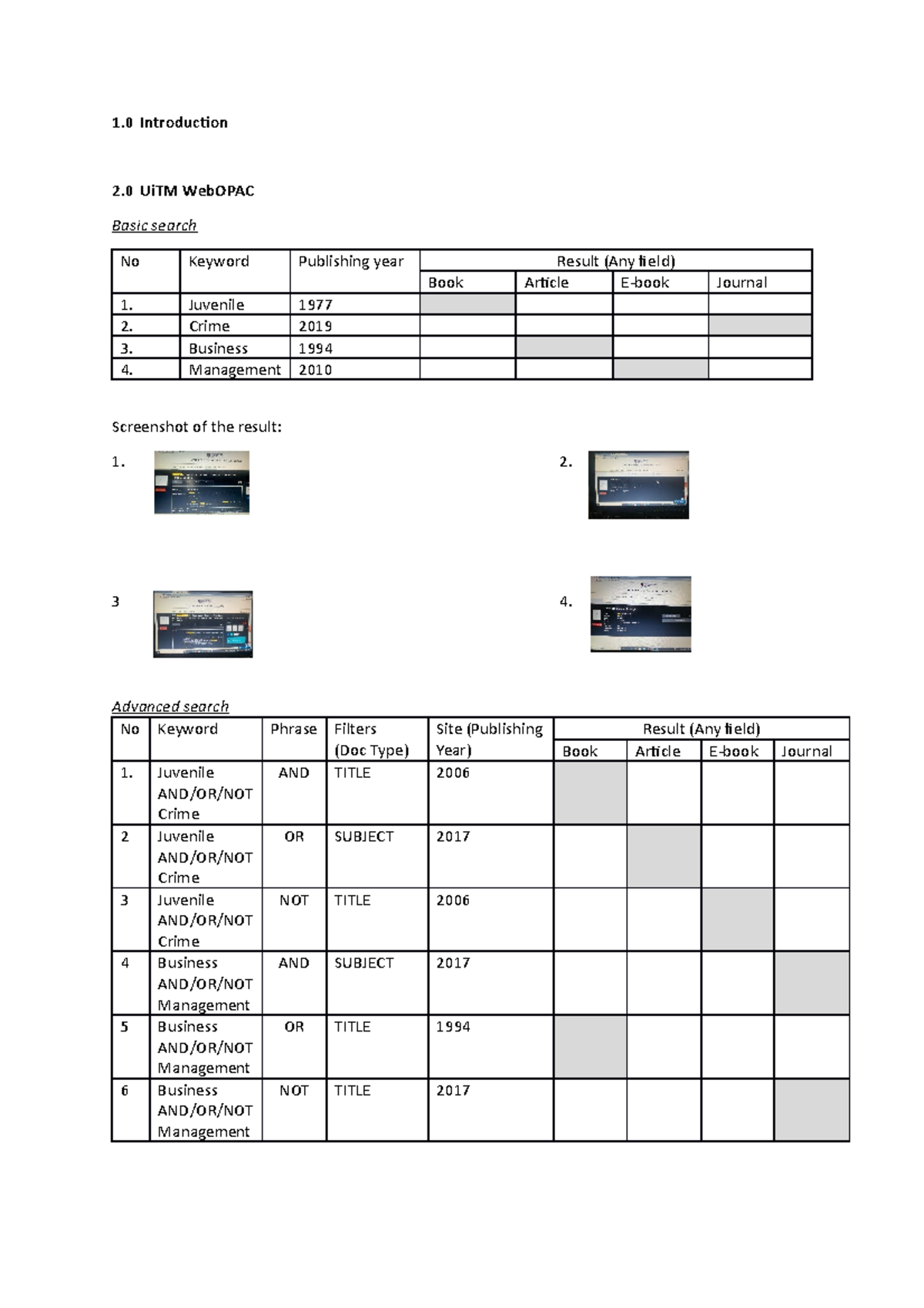 Web OPAC Aiman - ACKNOWLEGEMENT In my preparation of this assignment, I ...