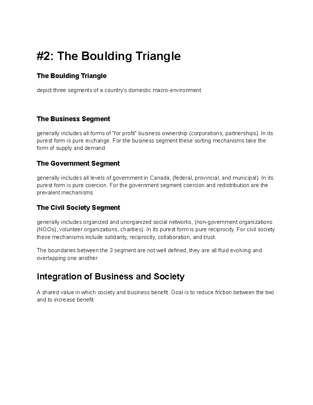 #2 The Boulding Triangle - #2: The Boulding Triangle The Boulding ...