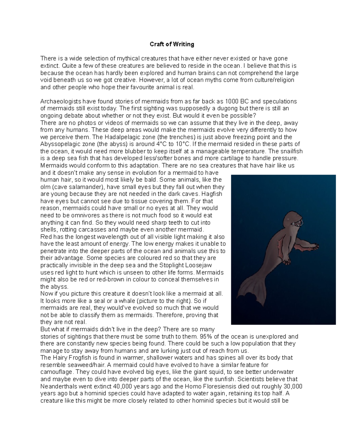Did Mermaids/The Meg exist - Craft of Writing There is a wide selection ...