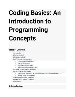 Introduction to C++ Programming - It is an extension of the C programming language and provides ...
