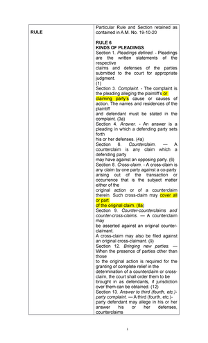 Civil Procedure Bar Questions - - Studocu