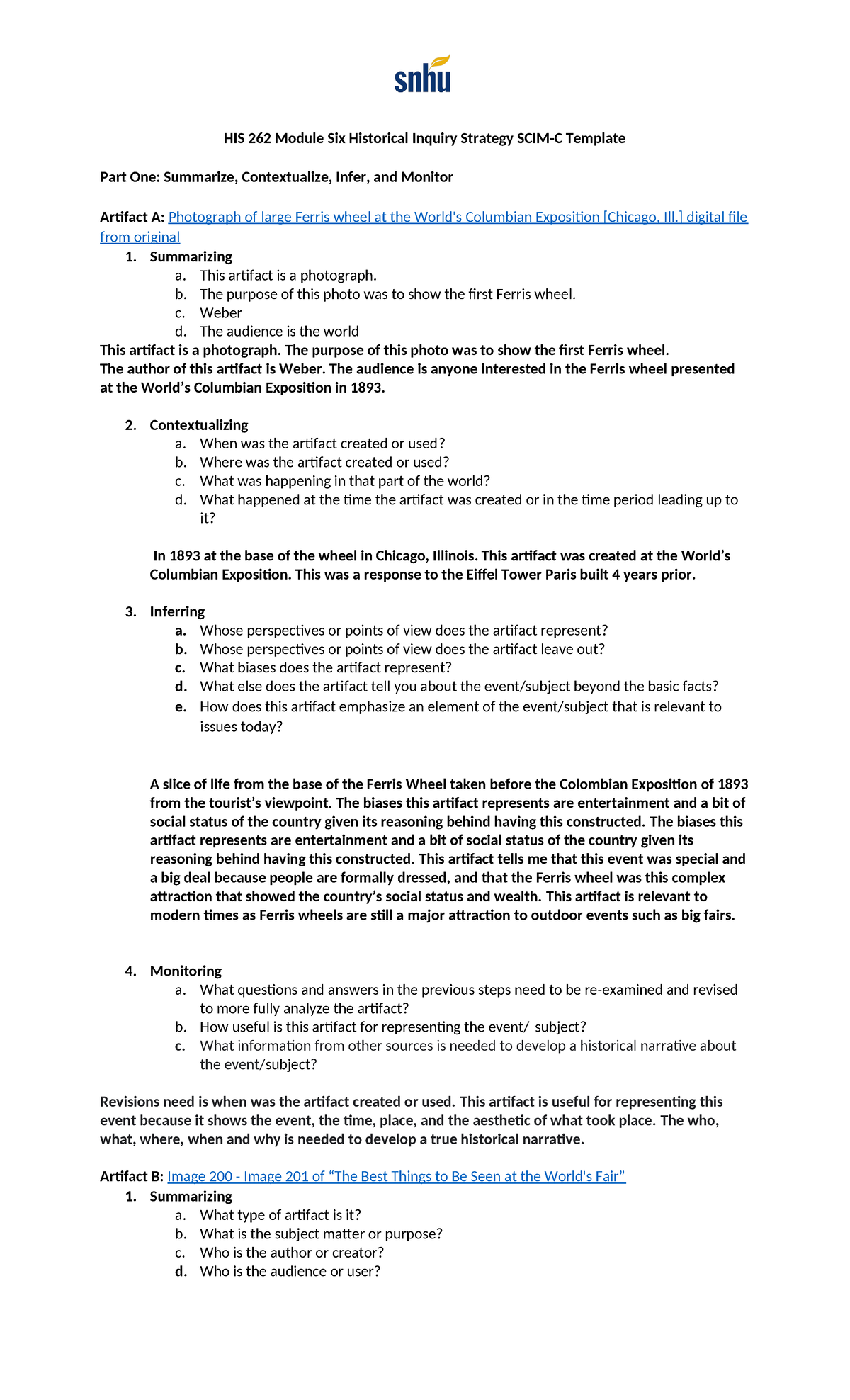 Complete Template - NOT APPLICABLE - HIS 262 Module Six Historical ...