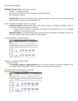 Final Exam Notes - BIT 2406 - Studocu