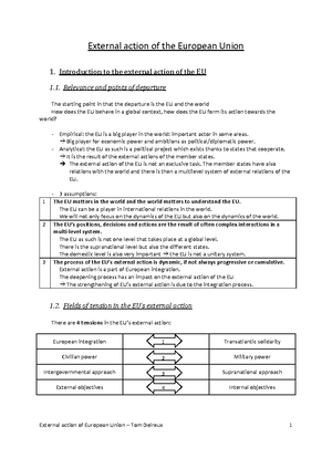 External action of the European Union-2 - Introduction and the nature ...