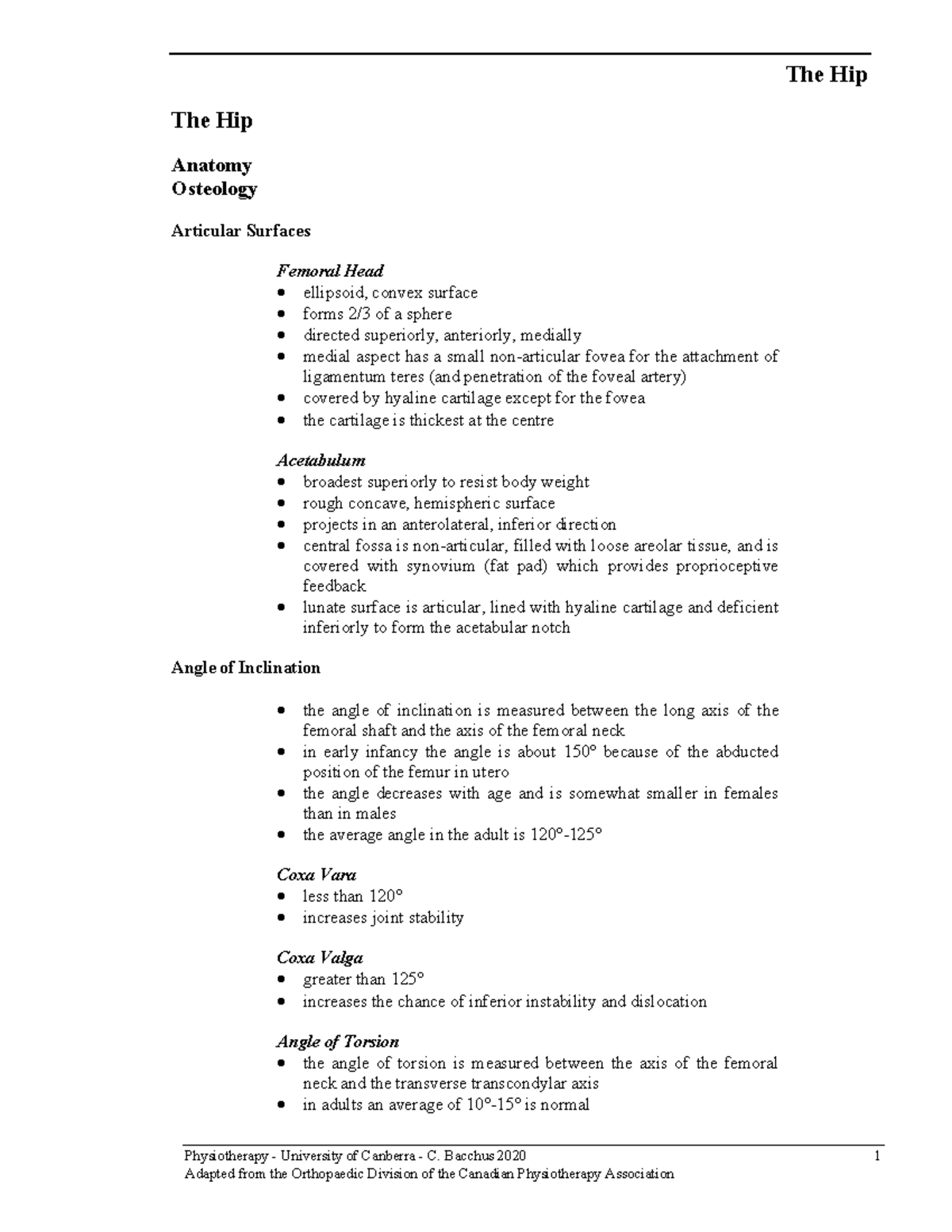 The Hip 2020 Abridged - hip strength ideas - Physiotherapy - University ...