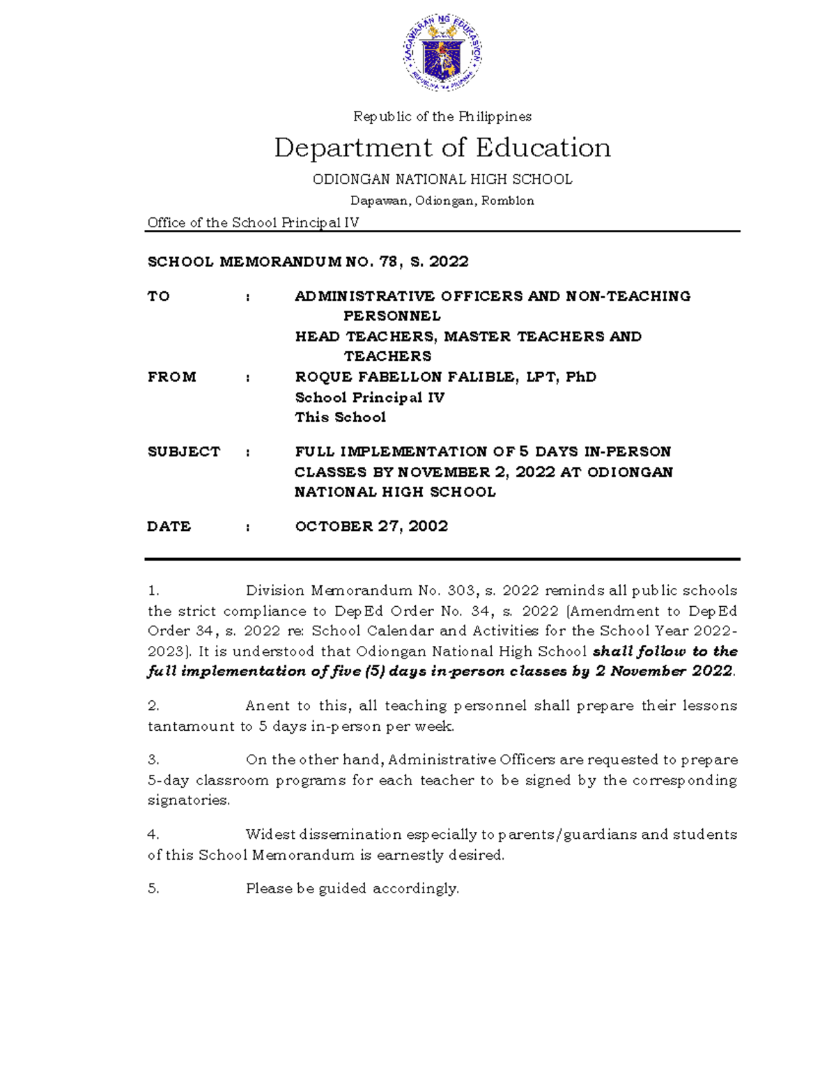 School-Memo-No - Syllabus in cur dev - Republic of the Philippines ...