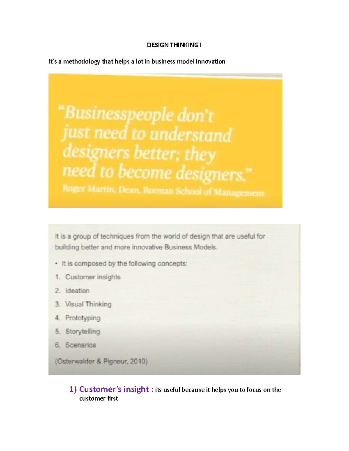 Design Thinking 1- WEEK 3 - DESIGN THINKING I It’s a methodology that ...