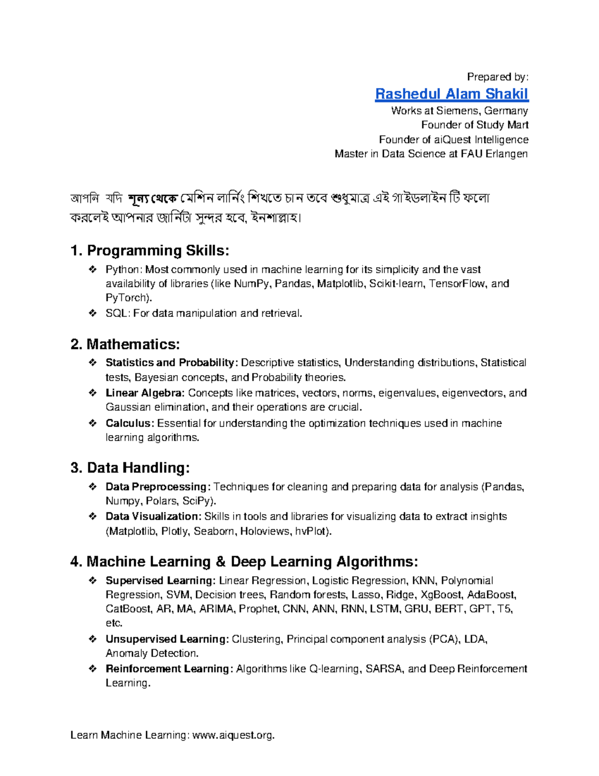 Roadmap On Machine Learning And Deep Learning Learn Machine Learning