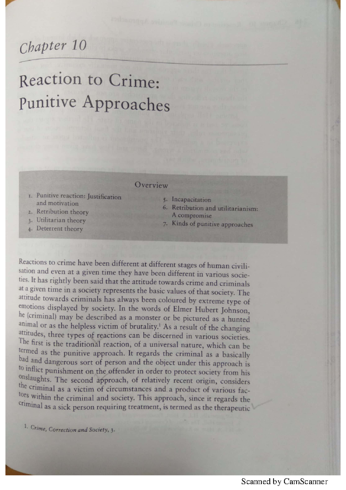 Punishment theories - 1st year sem 2 - Chapter 10 Reaction to Crime ...